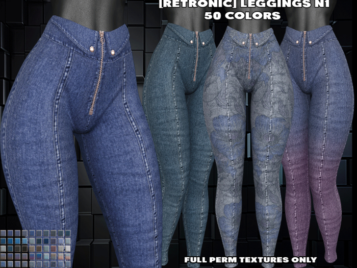 Second Life Marketplace - [RETRONIC] Leggings N1 Textures Pack 1